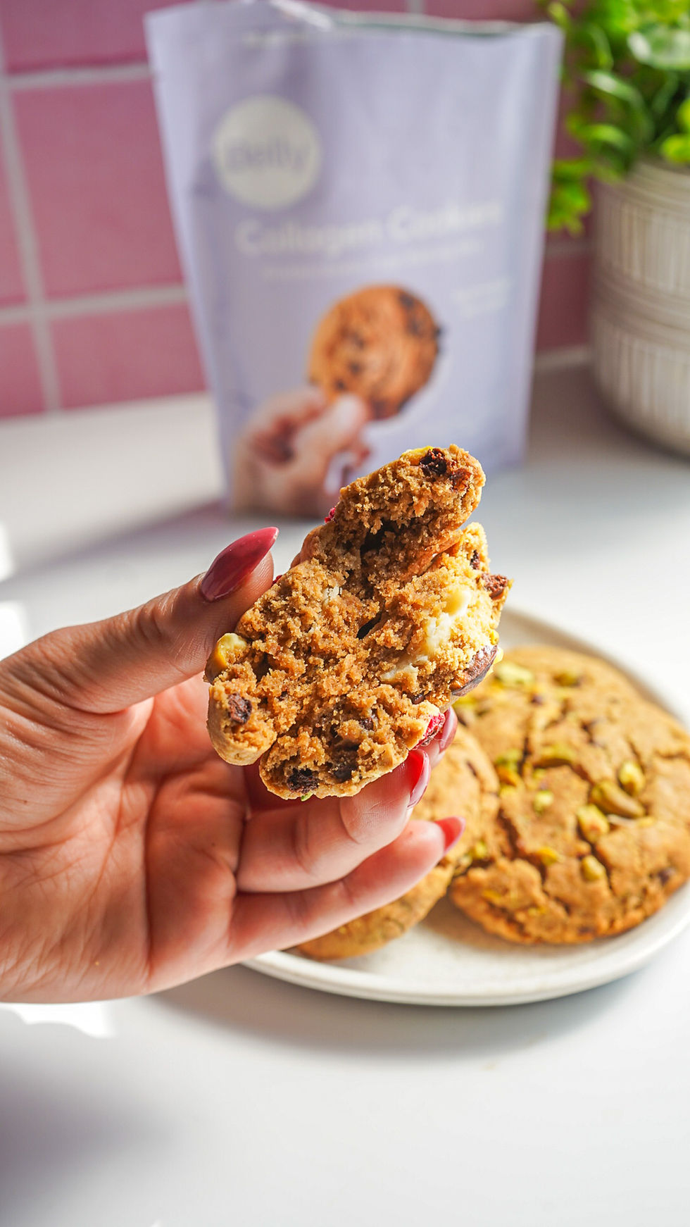 Pistachio & Raspberry Cheesecake Cookies