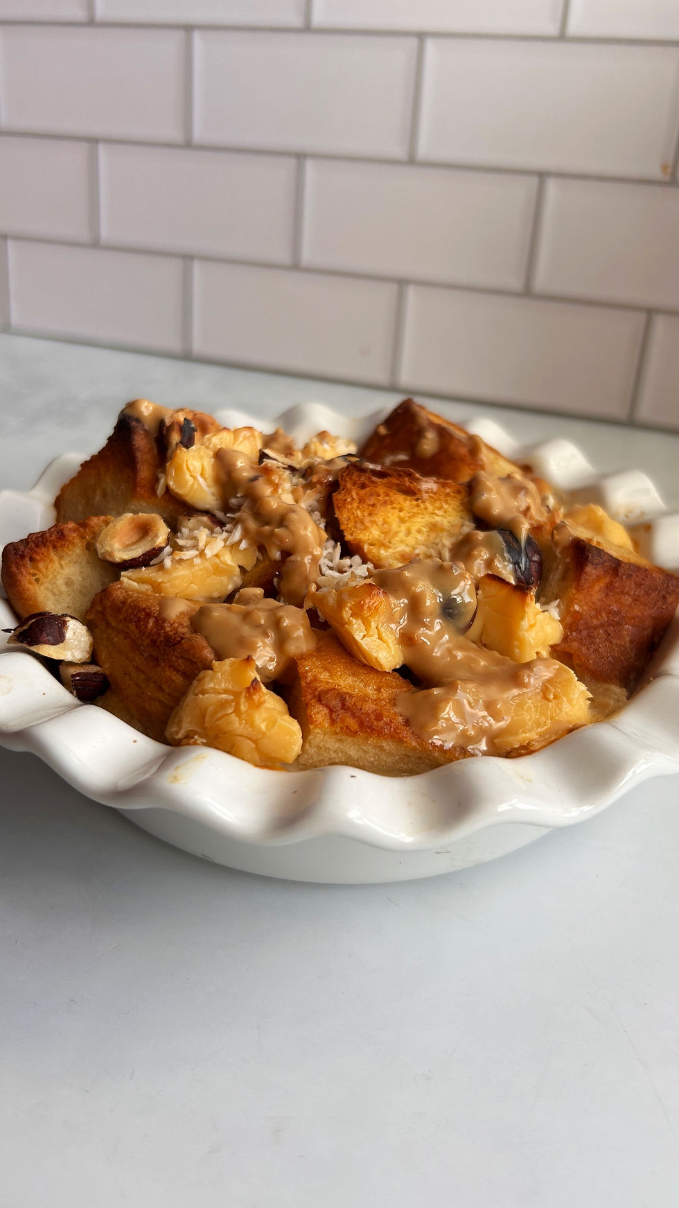 "Raffaello" Cheesecake Biscuit Bread Pudding