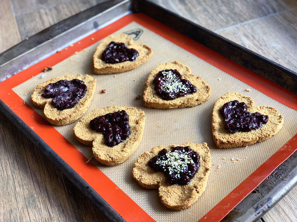 Peanut Butter Blueberry Jam Cookies (Low Carb & Gluten Free)