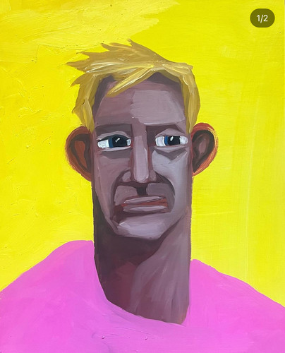 Boy in pink shirt | JOHN WREN ART