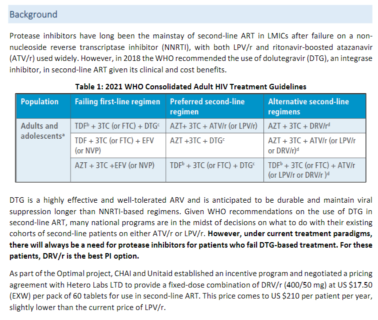 Adult DRV/r (400/50mg) Clinical Action Memo
