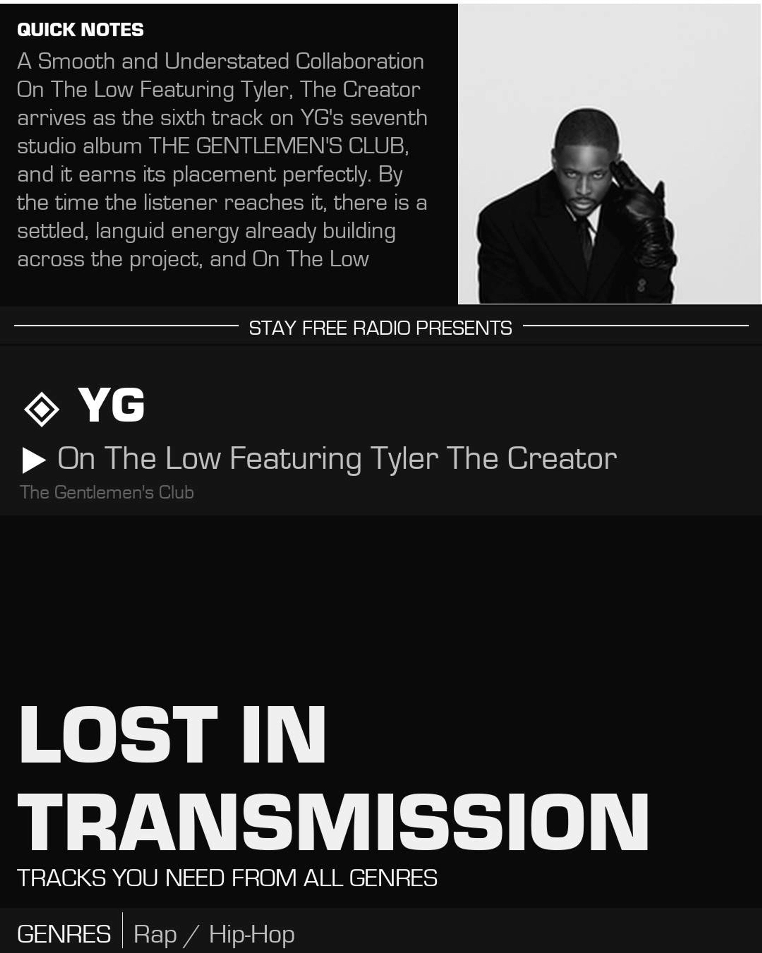 YG On The Low Featuring Tyler The Creator Lyrics Meaning