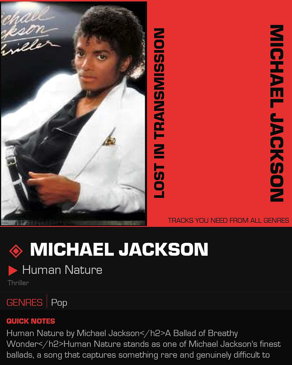 Michael Jackson Human Nature Lyrics Meaning Explained