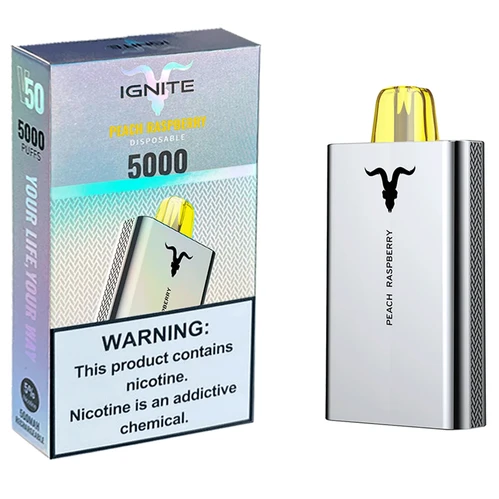 Ignite 5.000 puff peach raspberry | Foxy