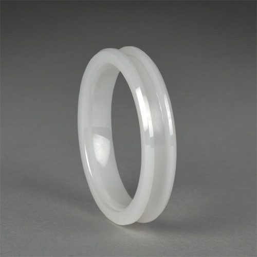 Ceramic Slim White Ring Core Blank | Easy Inlay