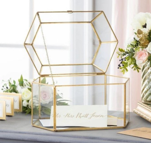 Gold Geometric Card Box | The Urbana Group