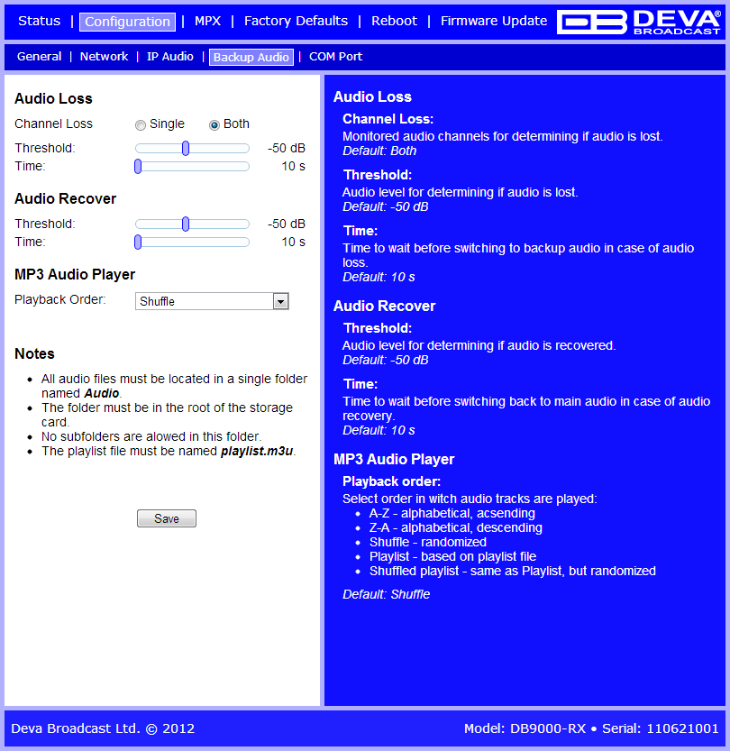 DB9000-RX - Professional IP Audio Decoder with Stereo & RDS Encoder ...