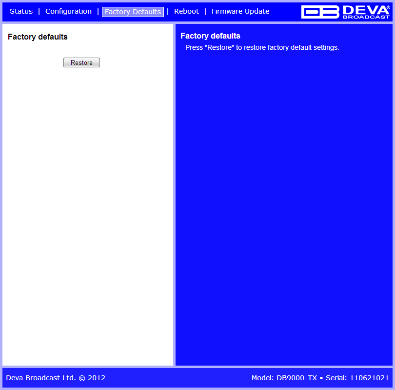 DB9000-TX - Professional IP Audio Encoder | main