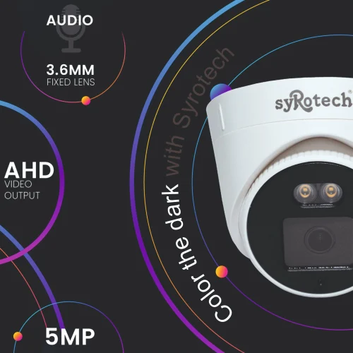 5MP AHD Color View Dome AHD Camera SY-D5MHDC | Syrotech 5MP AHD Color View Dome AHD Camera SY-D5MHDC | Syrotech