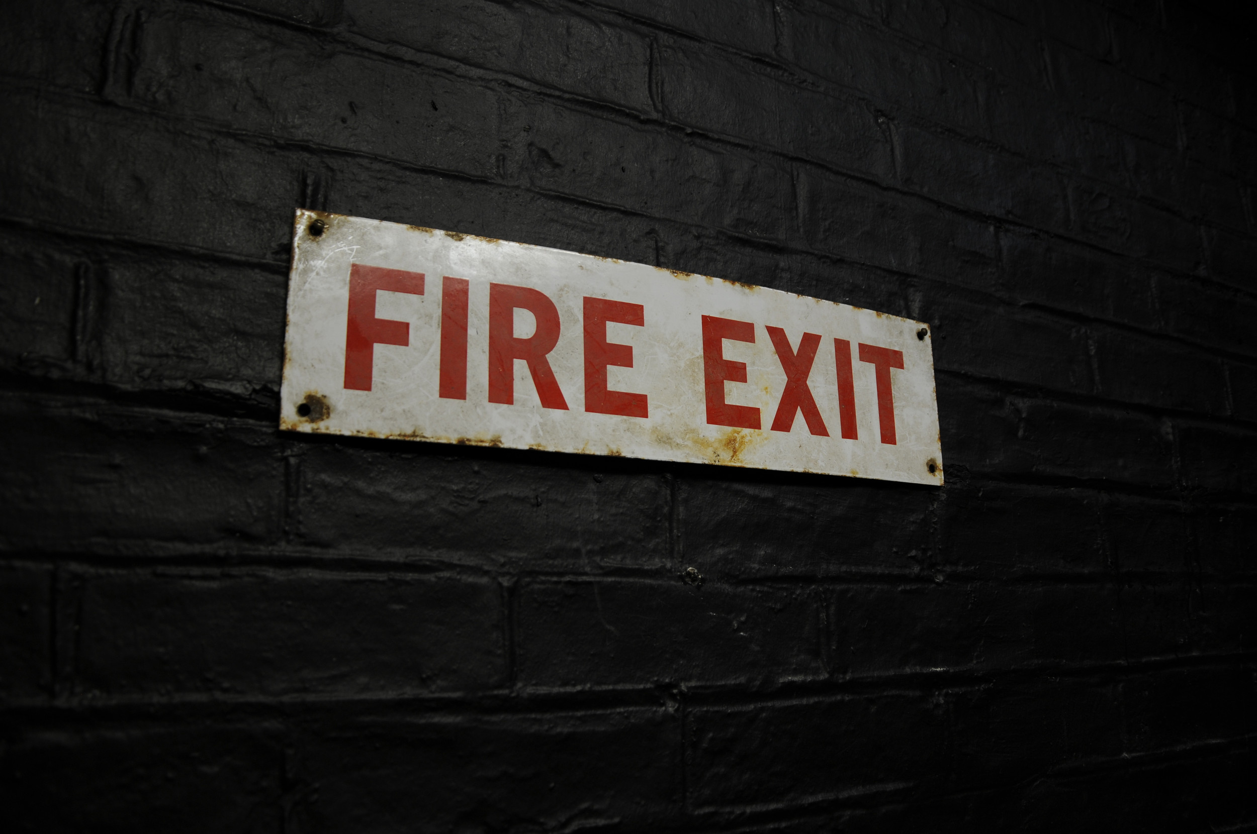 Fire Exit Sign Small | Ancient Lights