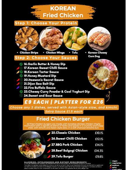 Menu | Itaewon Korean Restaurant