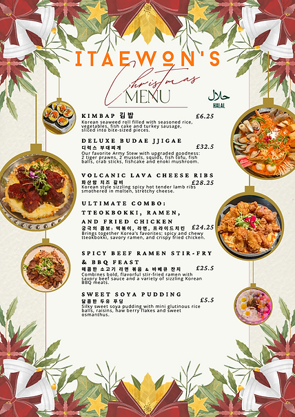 Christmas Menu | Itaewon