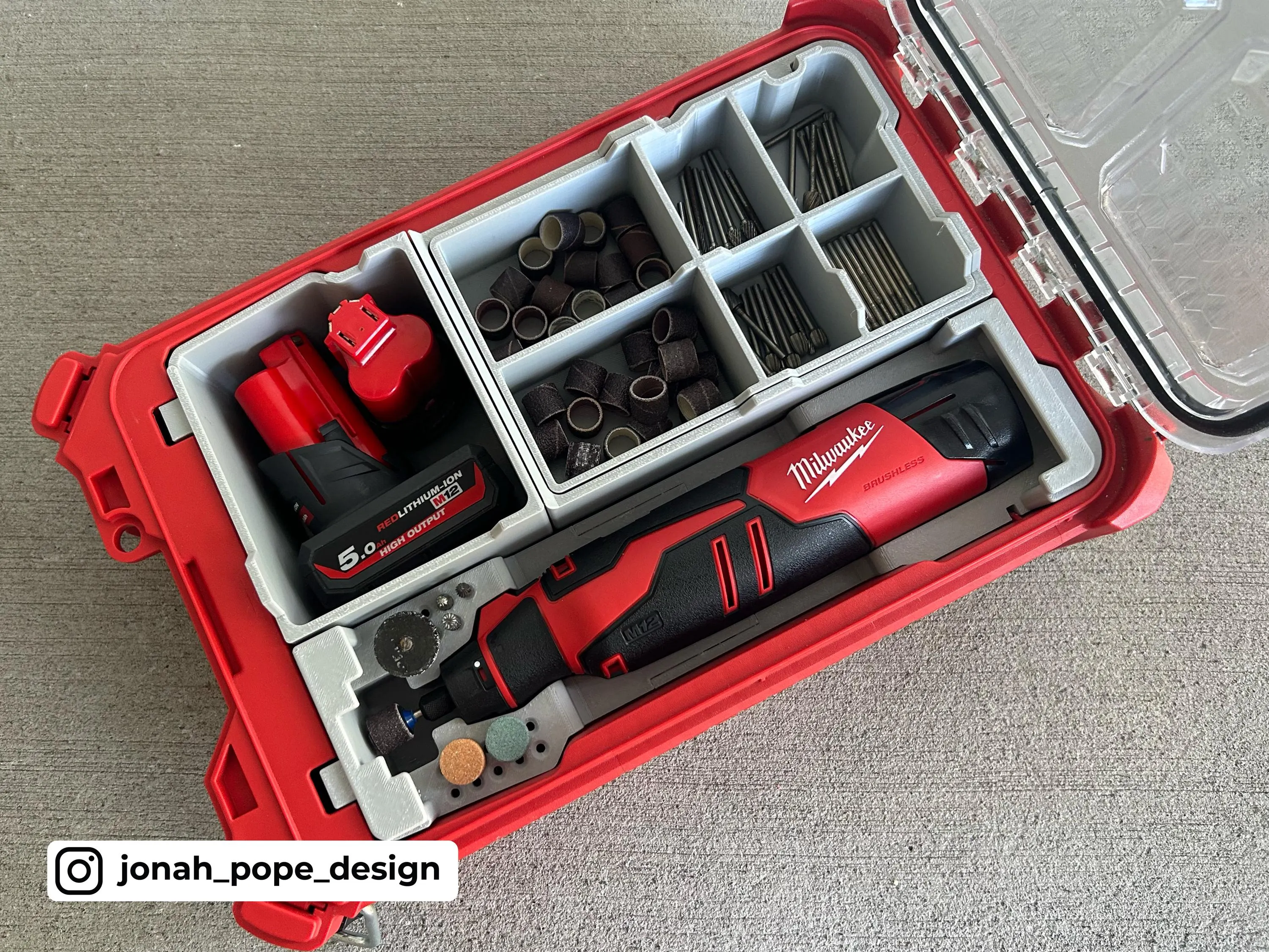 Milwaukee Packout M12 Rotary Tool (Brushless) Insert | Thrive-3D