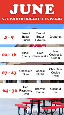 Smiley's Menu | Bridgewater | Smiley's Ice Cream