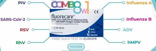 Fluorecare - 8合1 用於體外定性檢測鼻咽拭子和鼻拭子樣本中新型冠狀病毒/鼻病毒/副流感病毒&甲/乙型流感&呼吸道合胞病毒/腺病毒 ...