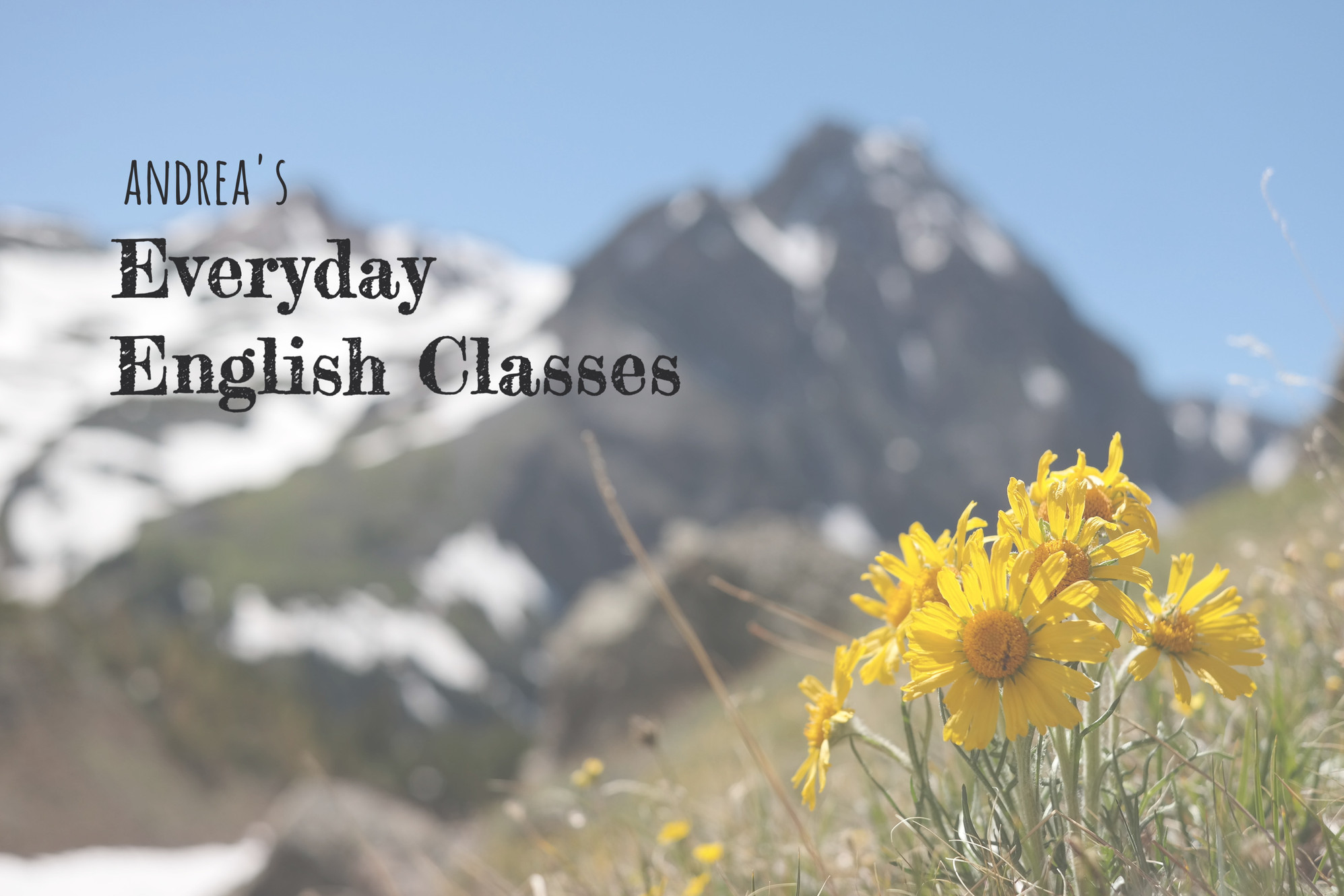 English classes | Andrea's Everday English