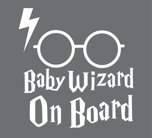 Sticker Baby Wizard on Board | bizzarestickers