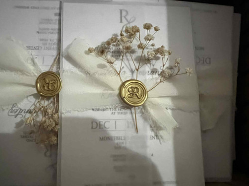 Printed Wedding Invitations with Wax Cover | RGV Invitations