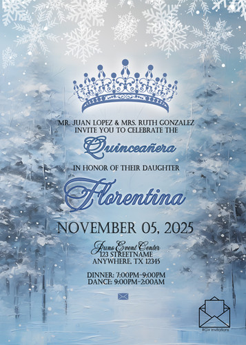 Winter Wonderland XV Invitation | RGV Invitations