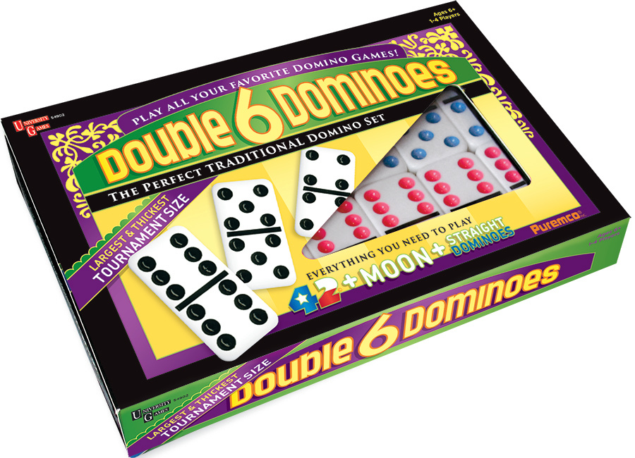 Double 6 Color Dot Dominoes | University Games