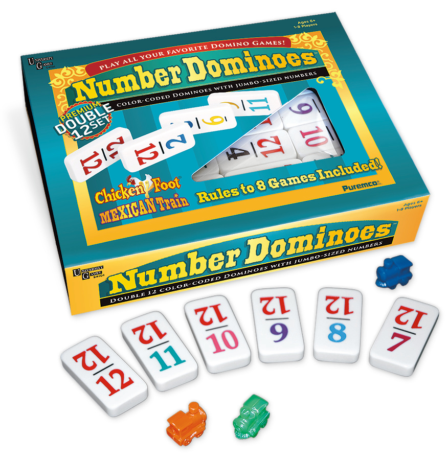 Double 12 Number Dominoes - Professional Size | University Games