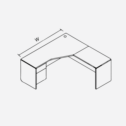 L-Shape Desk-Angled Right | Ufficio Furniture