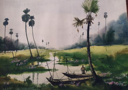 Watercolor Painting Ashoke Banerjee | Artworld