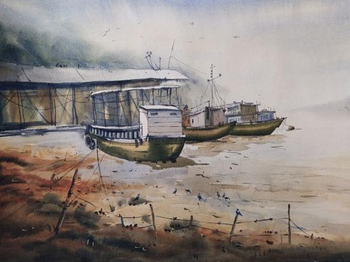 Watercolor Painting Ashoke Banerjee | Artworld