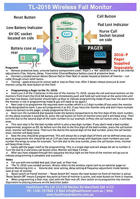 fall savers wireless manual