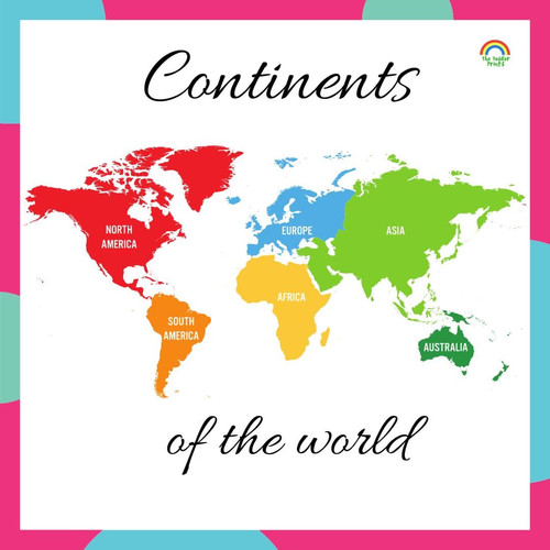 Continents Flashcards | The Toddler Prints