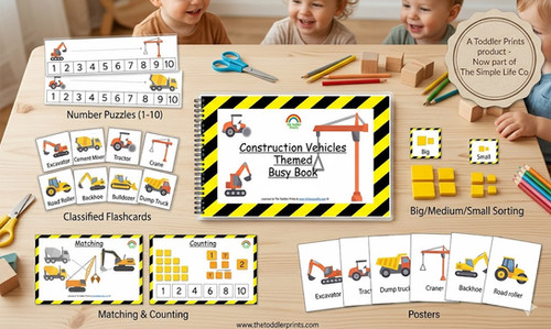 Construction Vehicles Ultimate Learning Bundle: 35+ Printable ...