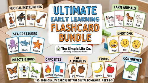 The Ultimate Early Learning Flashcard Mega-Bundle | The Simple Life Co