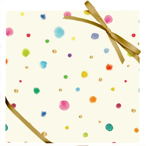 Colorful Watercolor Dots Stone Wrapping Paper | Create Studio Atx