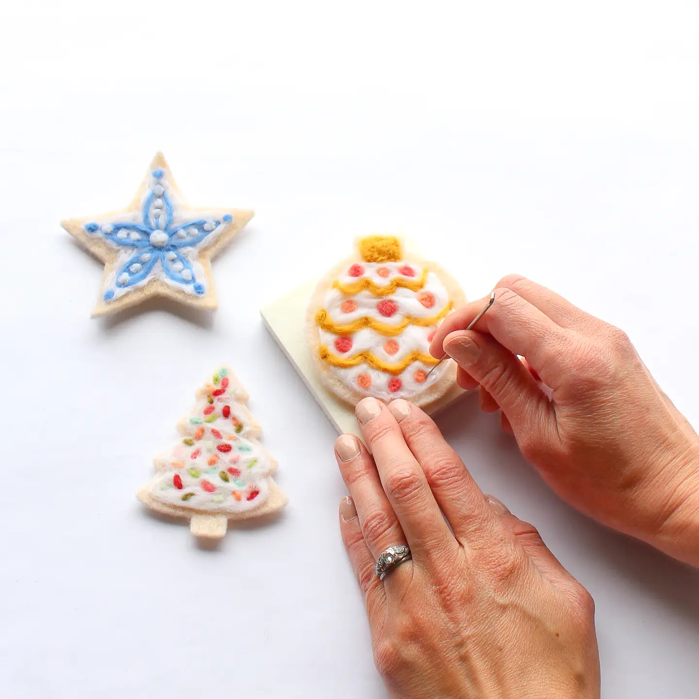 Mini Sugar Cookie Felting Craft Kit | Create Studio Atx