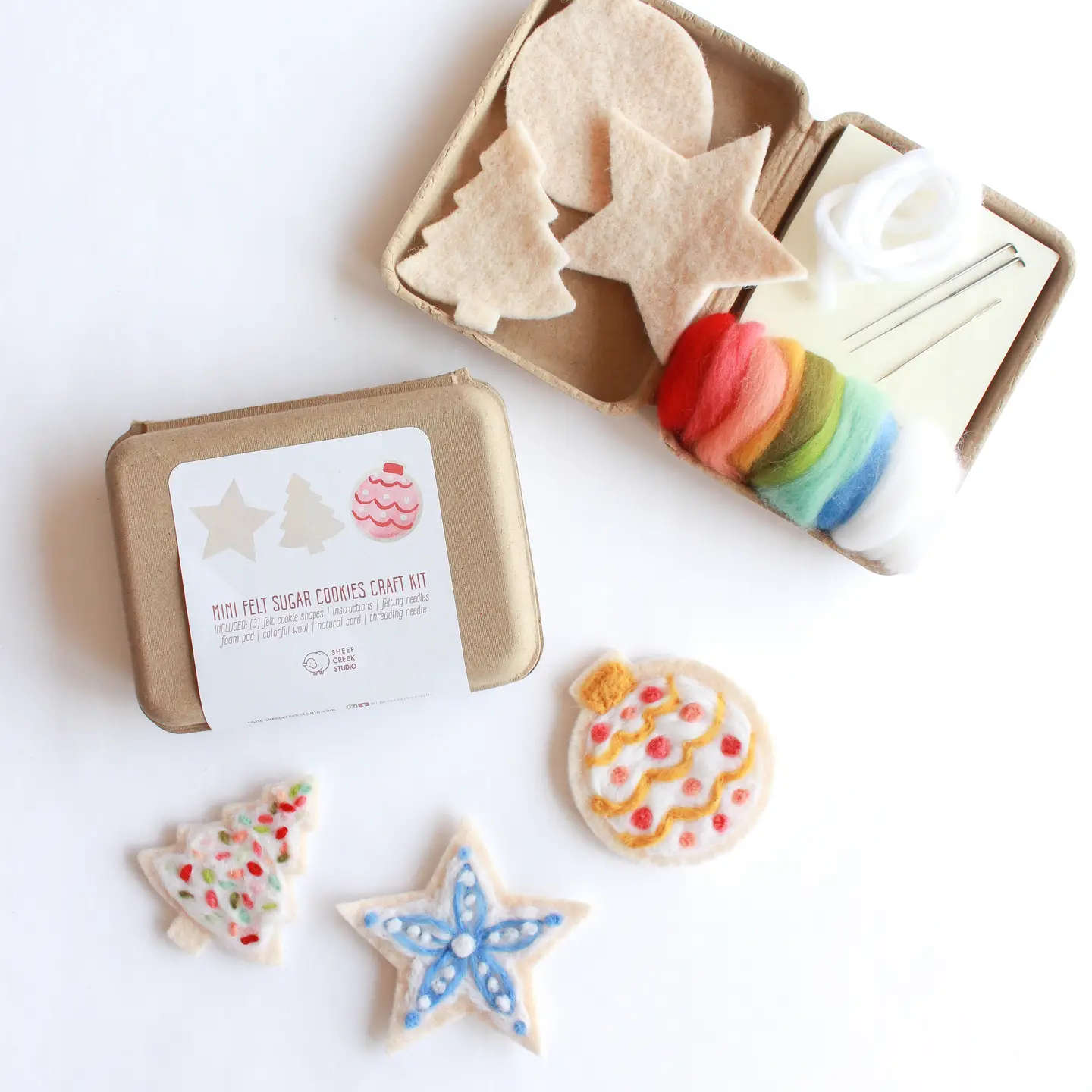 Mini Sugar Cookie Felting Craft Kit | Create Studio Atx