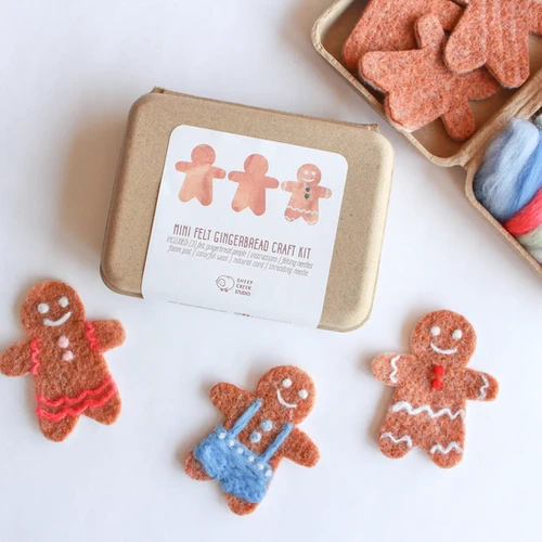 Mini Gingerbread Cookie Felting Craft KitThis mini kit is perfect size ...