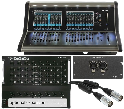 DiGiCo S21 Digital Console w/ D-Rack Pack Stage Box | Sutherland Sight & S