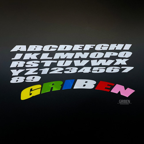 Car, Motorcycle (CUSTOM TEXT) Tire Lettering Sticker (12 letters x ...