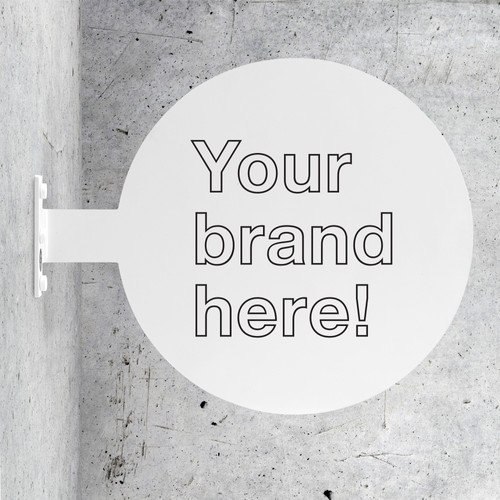 400mm Round Sign - White | RoundSign