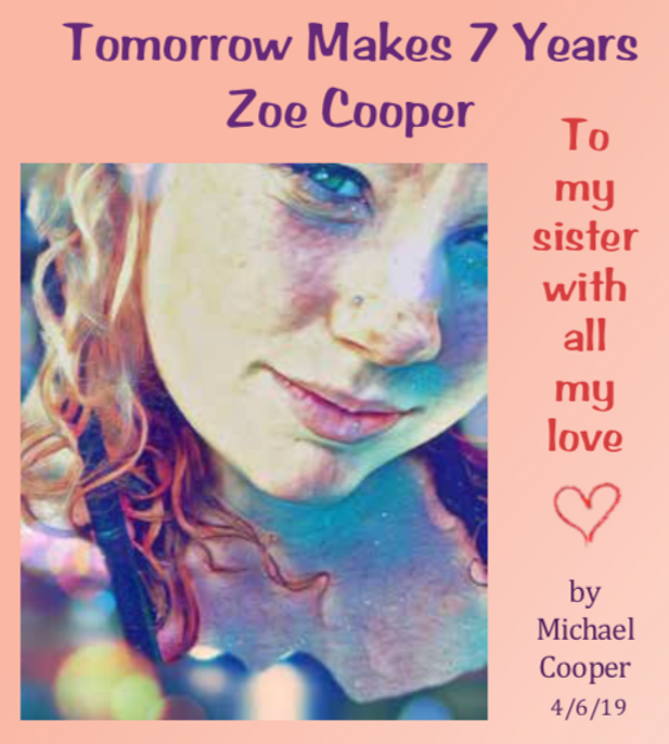 Tomorrow Makes 7 Years Zoe Cooper