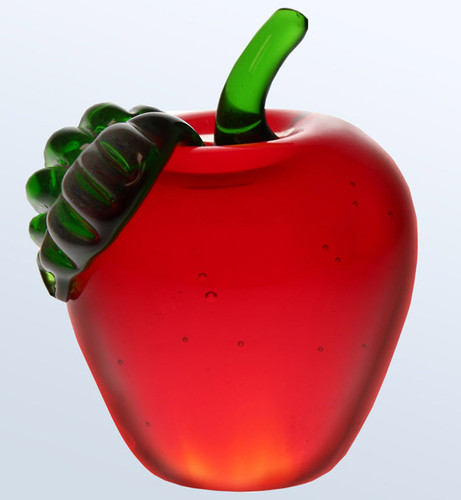 Ruby Apple Paperweight | Cascade Crystal