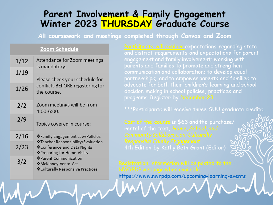 Parent Involvement and Family Engagement - Thursdays | NWRPDP