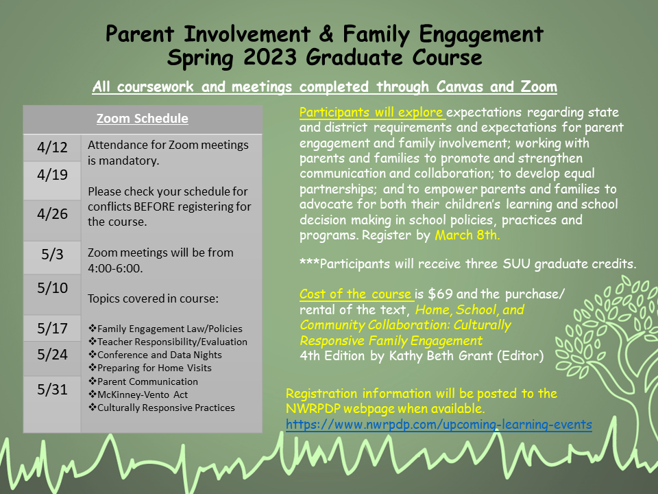 Full - Parent Involvement and Family Engagement - Wednesdays | NWRPDP