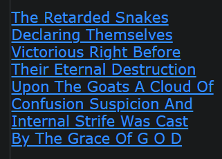 The Retarded Snakes Declaring Themselves Victorious Right Before Their ...