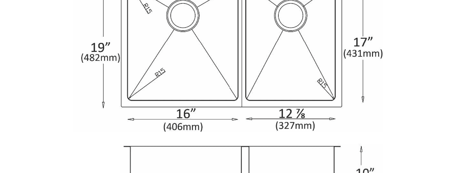 RR3219BL - Stainless Steel Sink | TEAGO