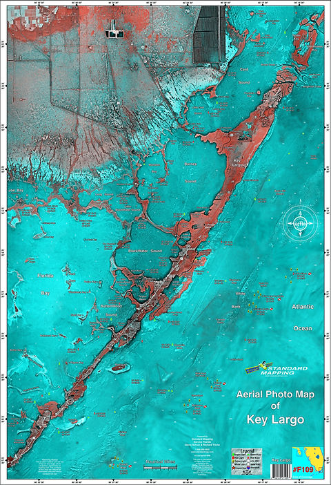 Key Largo Florida Map Notizbuch Mit "Florida Keys Key West Marathon