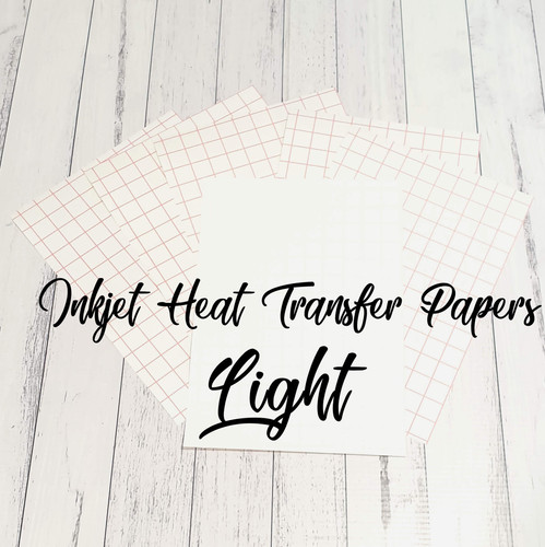 Inkjet Printable HTP - Heat Transfer Paper – Light Fabrics (Red Backing ...