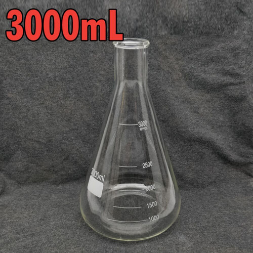 3L Borosilicate Erlenmeyer Conical Flask | Big Bubble