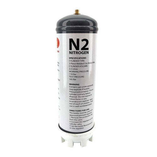High Capacity Disposable Nitrogen (N2) Gas Cylinder - 2.2L | Big Bubble