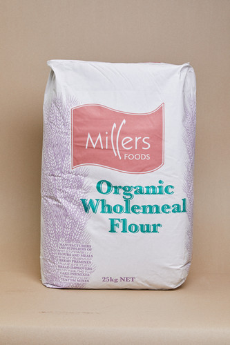 25kg Millers Organic Wholemeal Flour | Big Bubble